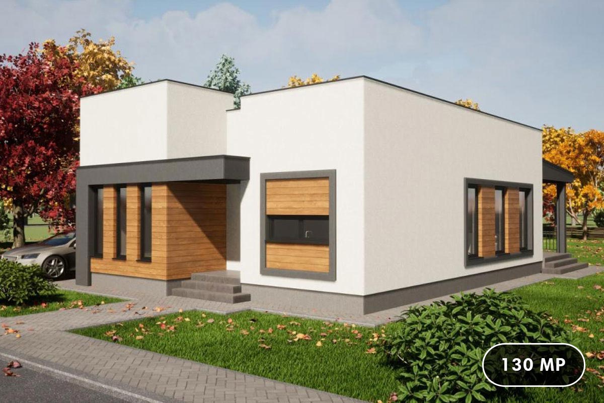 Proiect casa pe structura metalica cu 2 dormitoare fara etaj – Wolf ...