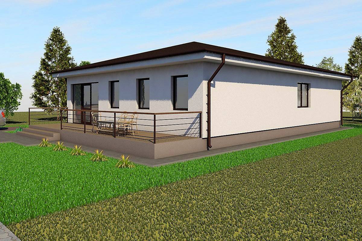 Casa de caramida moderna fara etaj constructie zidarie 012 – Wolf Construct