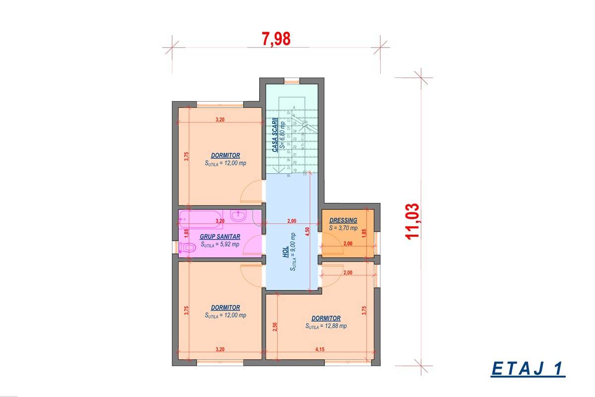 Casa din BCA Ytong etaj fara acoperis constructie zidarie 81 – Wolf ...