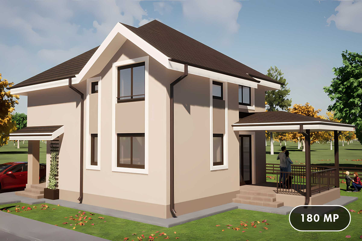 Casa din caramida sau BCA 180 mp constructie din zidarie 110 – Wolf ...