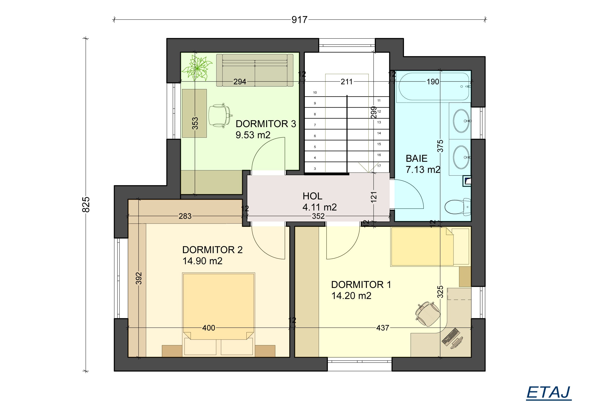 Constructie casa zidarie cu etaj din caramida de 150 mp 115 – Wolf ...