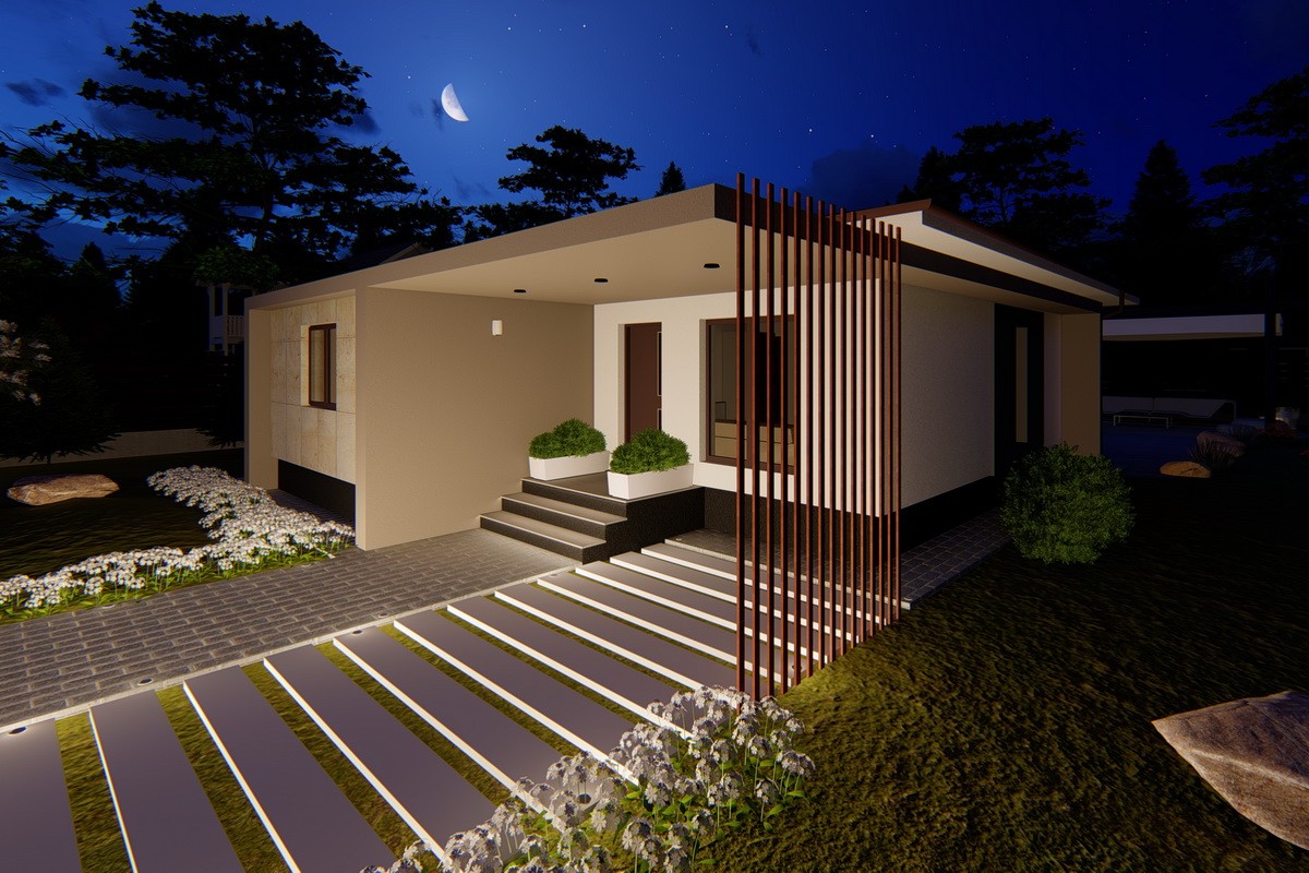 Constructie casa zidarie fara etaj moderna BCA model 104-068 – Wolf ...