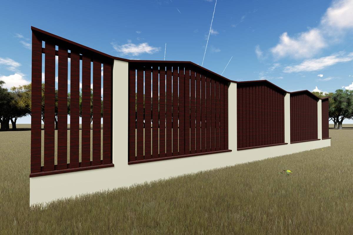 Constructie Gard cu Panouri de Lemn Verticale Proiect GA17 – Wolf Construct