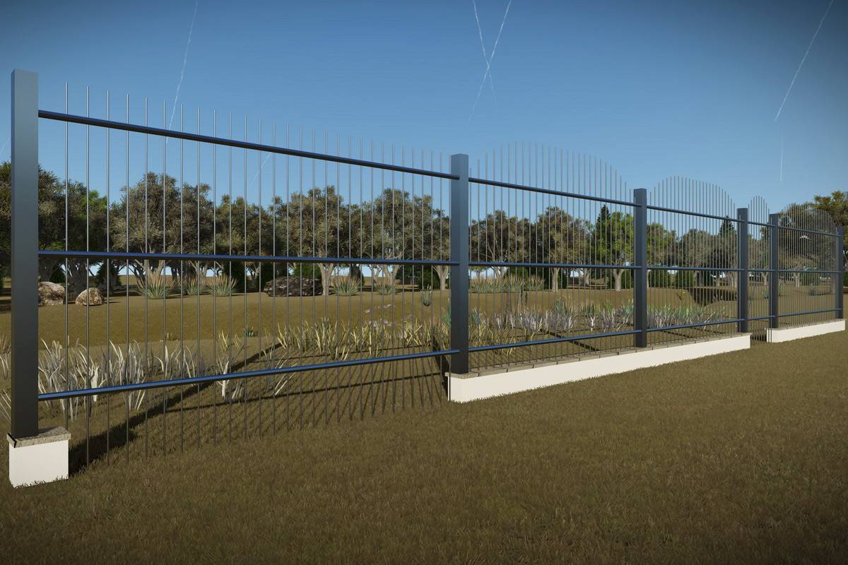 Constructie Gard Metalic din Teava Rectangulara Model GA14 – Wolf Construct